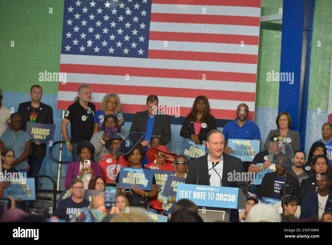 Hallandale Beach, Florida, USA. 23rd Oct, 2024. Second Gentleman of ...