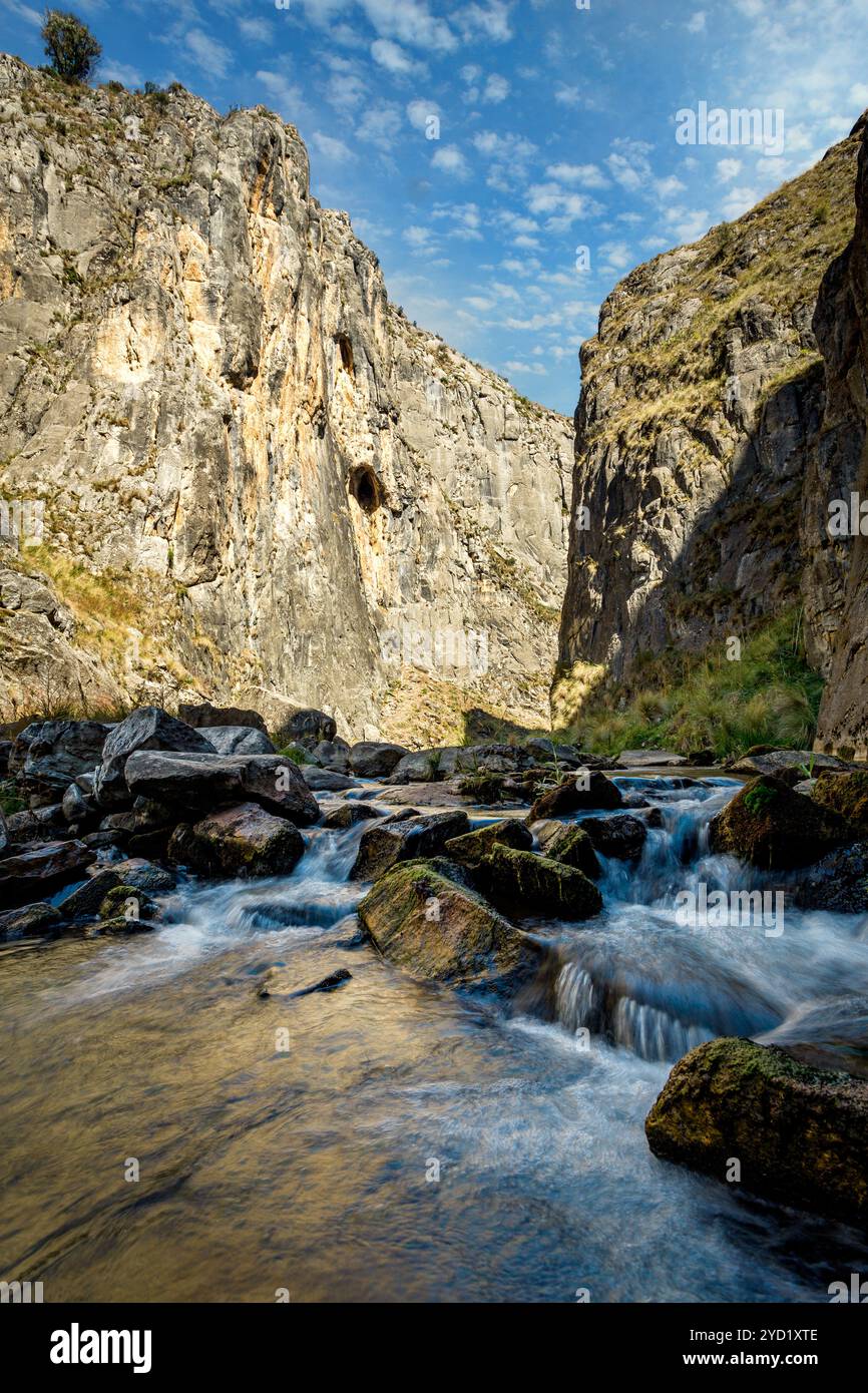 Creek flowing through beautiful gorge in Snowy Mountains Stock Photo ...