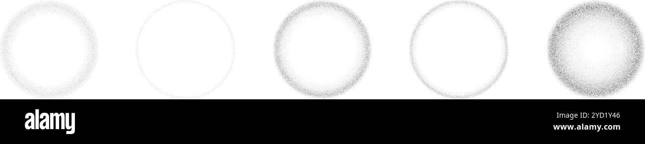 Gradient dots with grainy texture and noise effect. Circular halftone ...