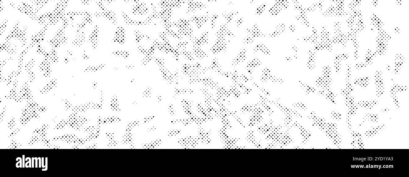 Halftone noise dirty texture. Grunge pixelated stain background. Black ...