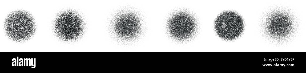 Grainy noise pattern with gradient dots and diffuse effect. Spray ...