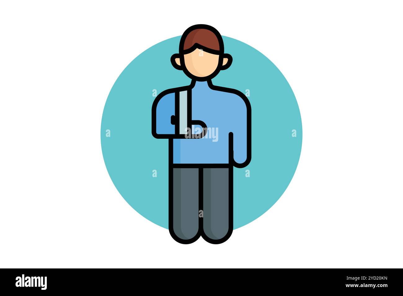 Accident icon. colored outline icon style. icon related to medical ...