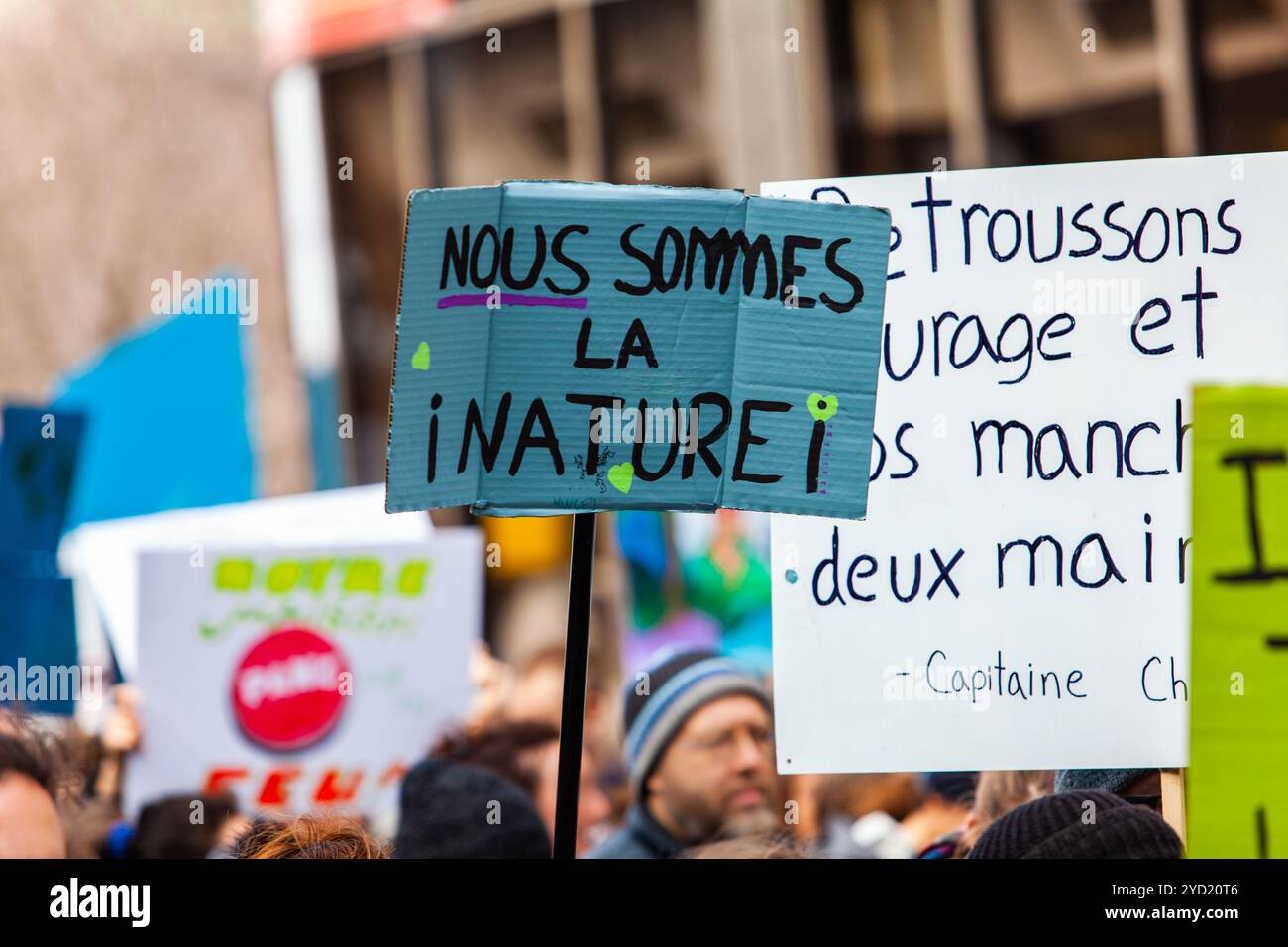French signs seen at eco demonstration Stock Photo - Alamy