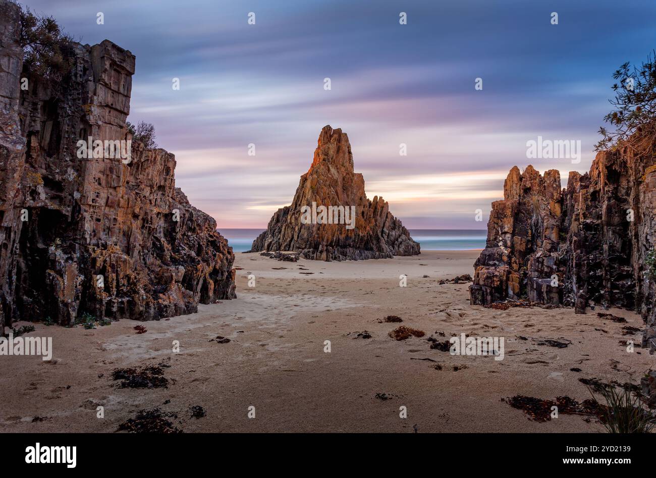 Long exposure at Pyramid rock on the far south coast of NSW Stock Photo ...