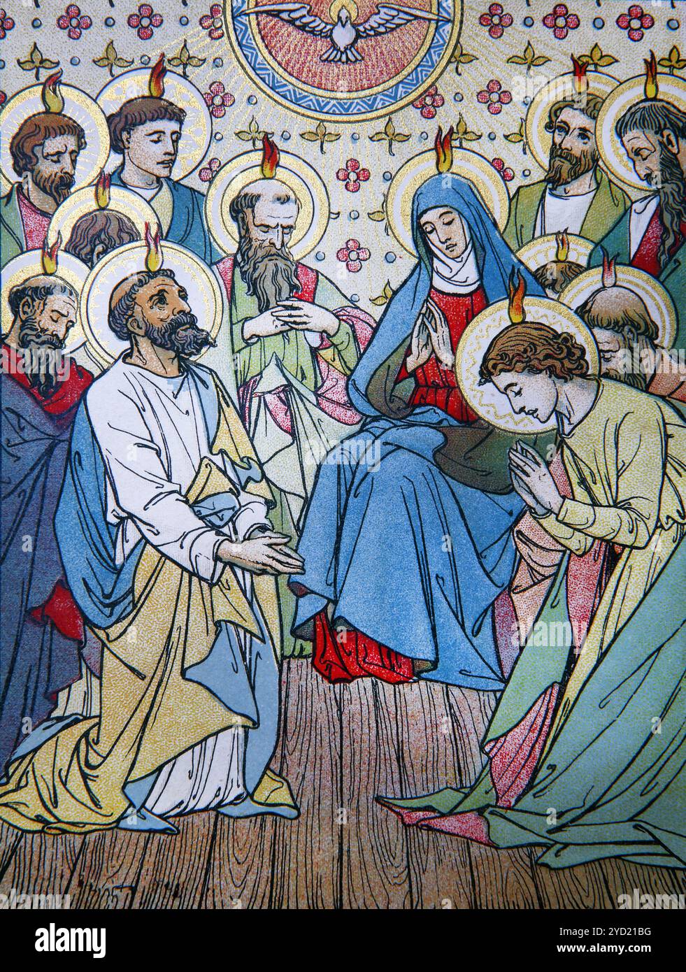 Illustration of The Descent of the Holy Ghost by W.S.Stacey from the ...