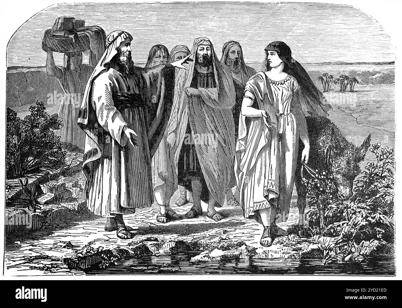 Illustration of Caleb Pledging his Daughter in Marriage to Whomever ...