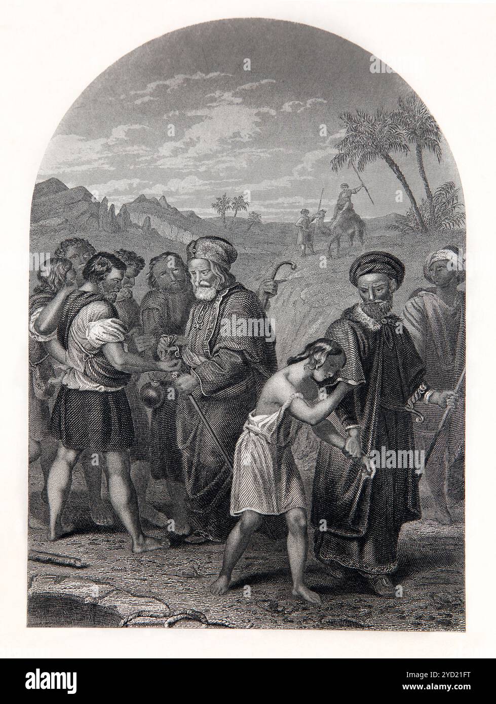 Engraving of Joseph Sold By his Brothers (Genesis) in Antique 1776 ...