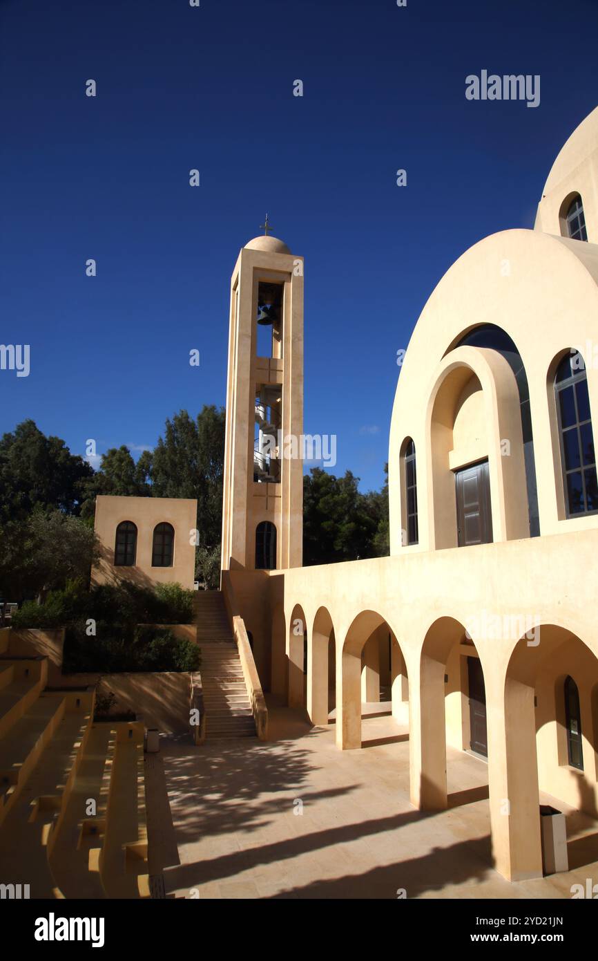 Panagia Faneromeni Greek Orthodox Church and Bell Tower Vouliagmeni Athens Greece Stock Photo ...