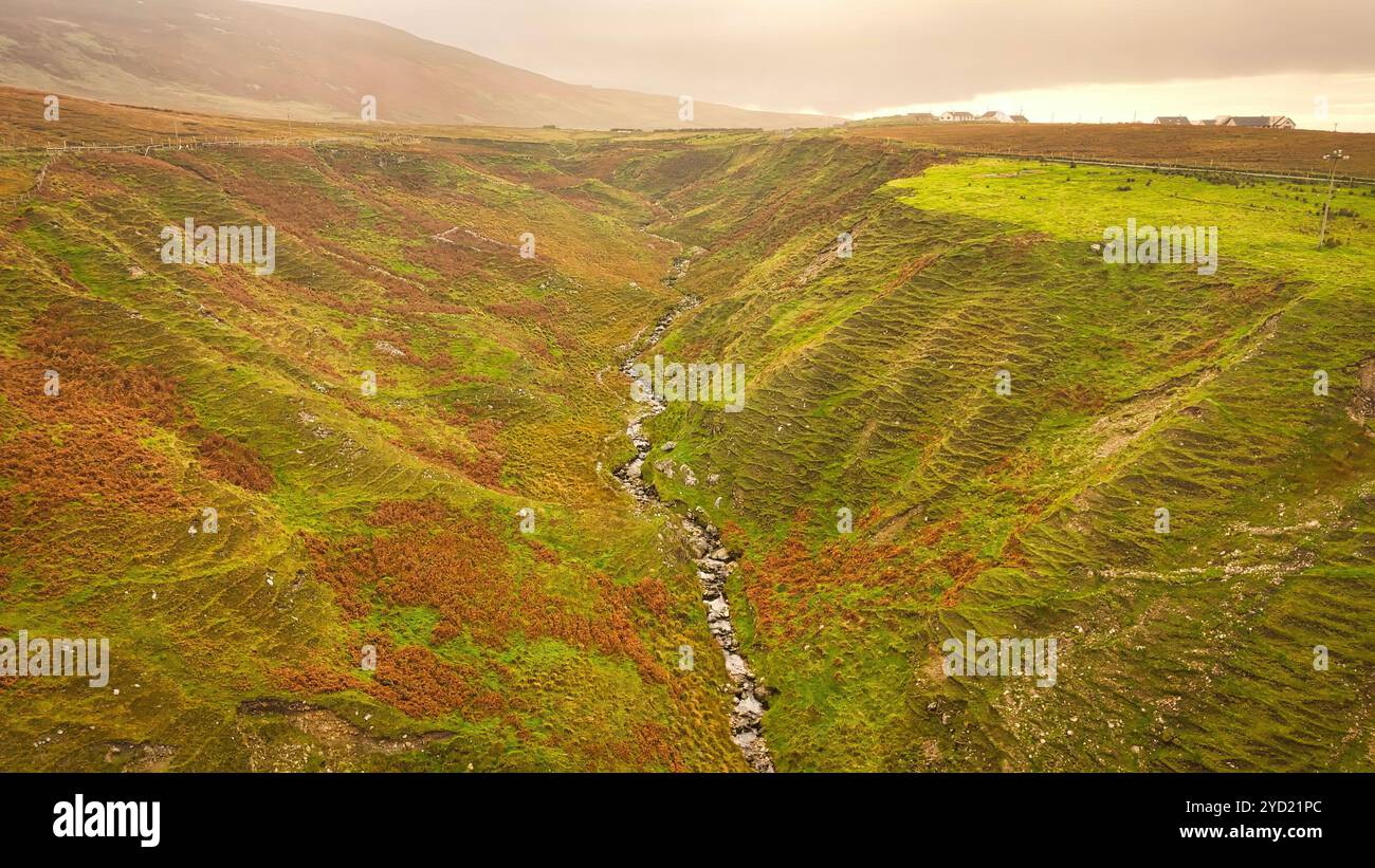 Glengesh Pass in Donegal Ireland the typical Irish landscape in County ...