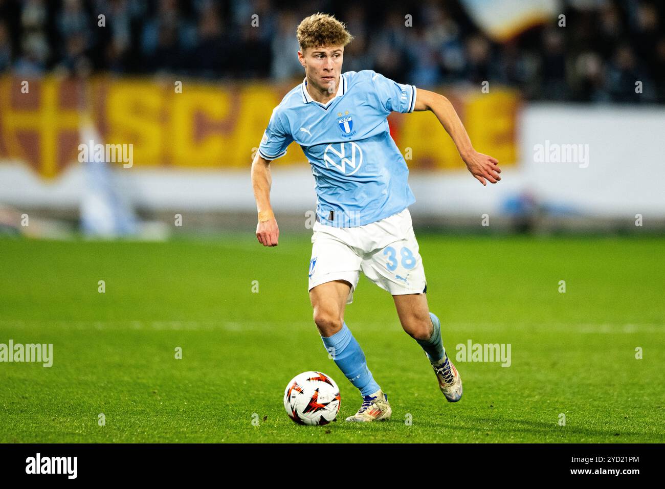 Malmo, Sweden. 24th, October 2024. Hugo Bolin (38) of Malmo FF seen ...
