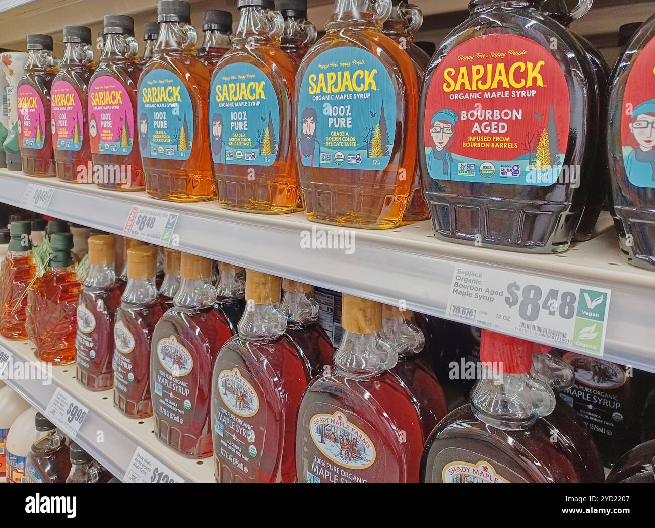Houston, Texas USA 09-14-2024: Maple syrup bottles various brands ...