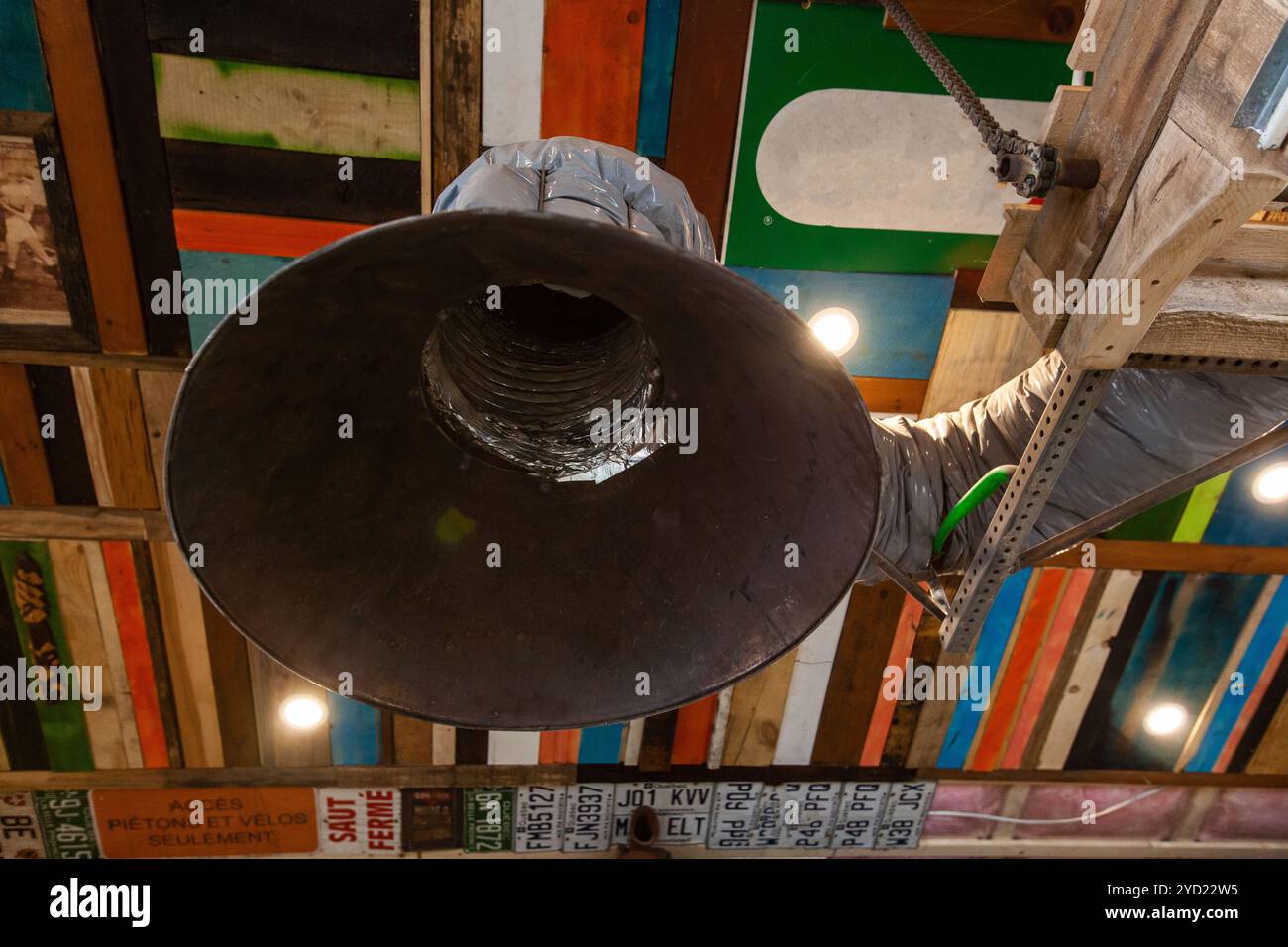 Hood of an industrial air extractor Stock Photo - Alamy