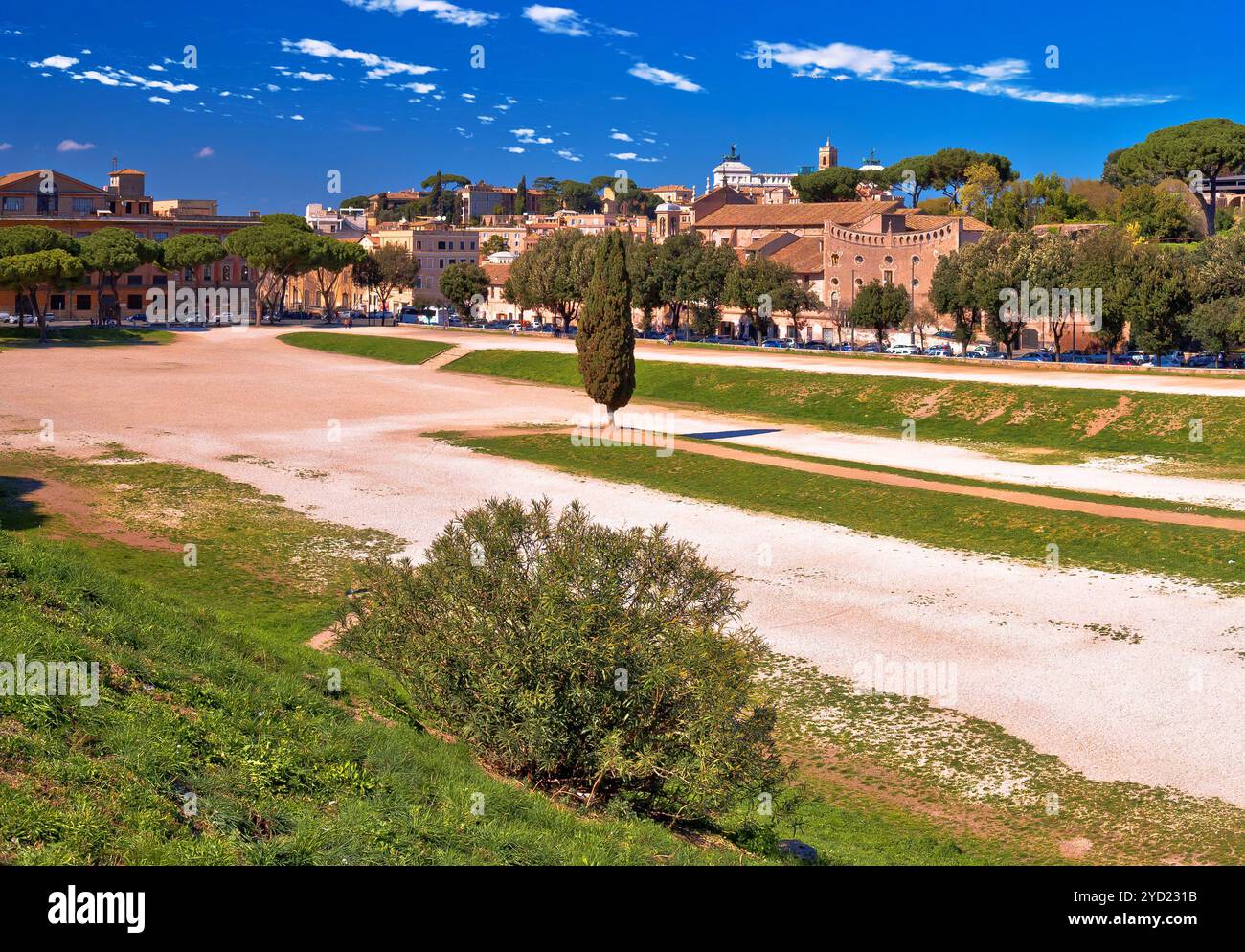 The Circus Maximus and ancient Rome landmarks view Stock Photo - Alamy