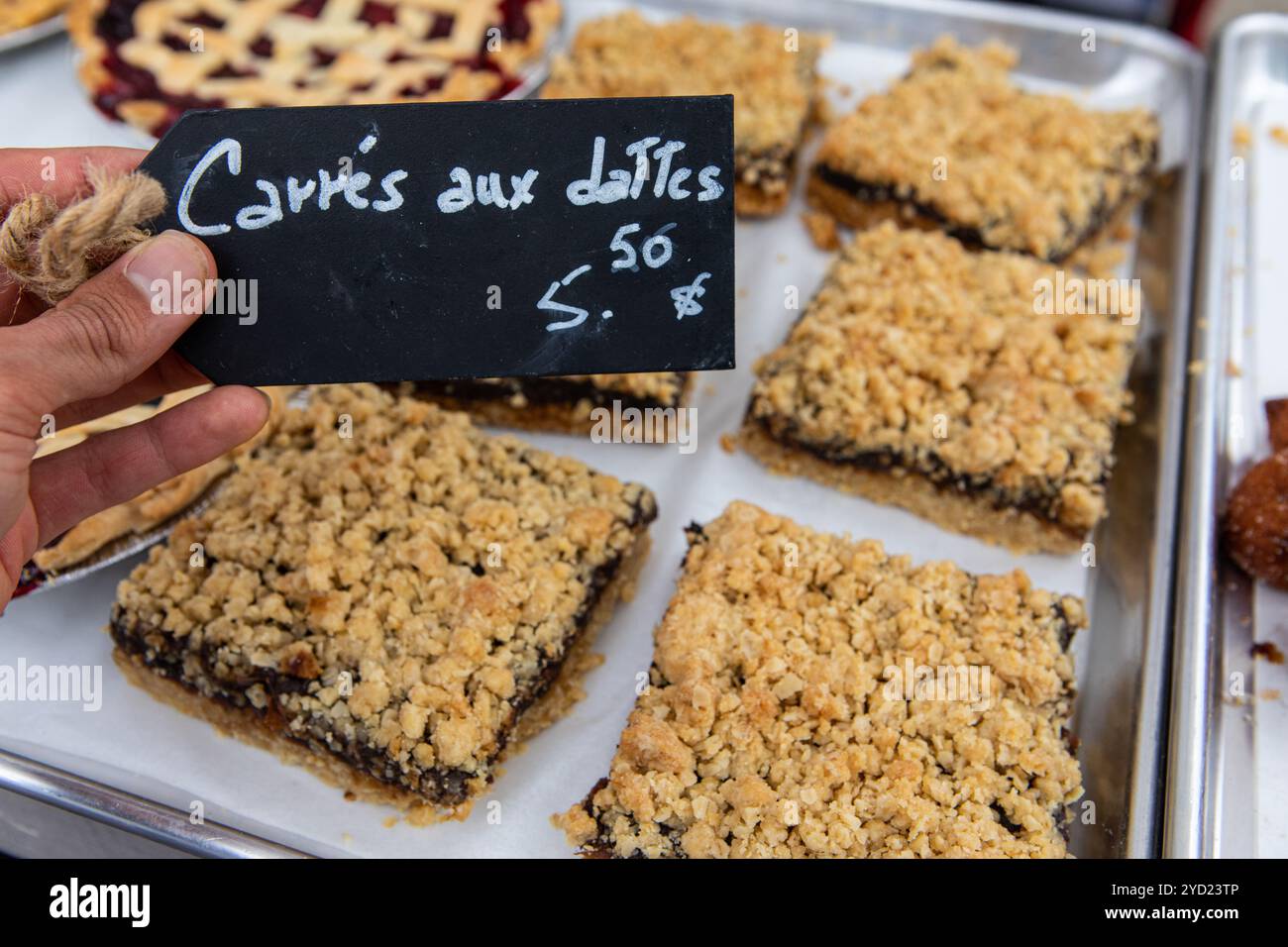 Baked goods at outdoor agriculture fair Stock Photo - Alamy