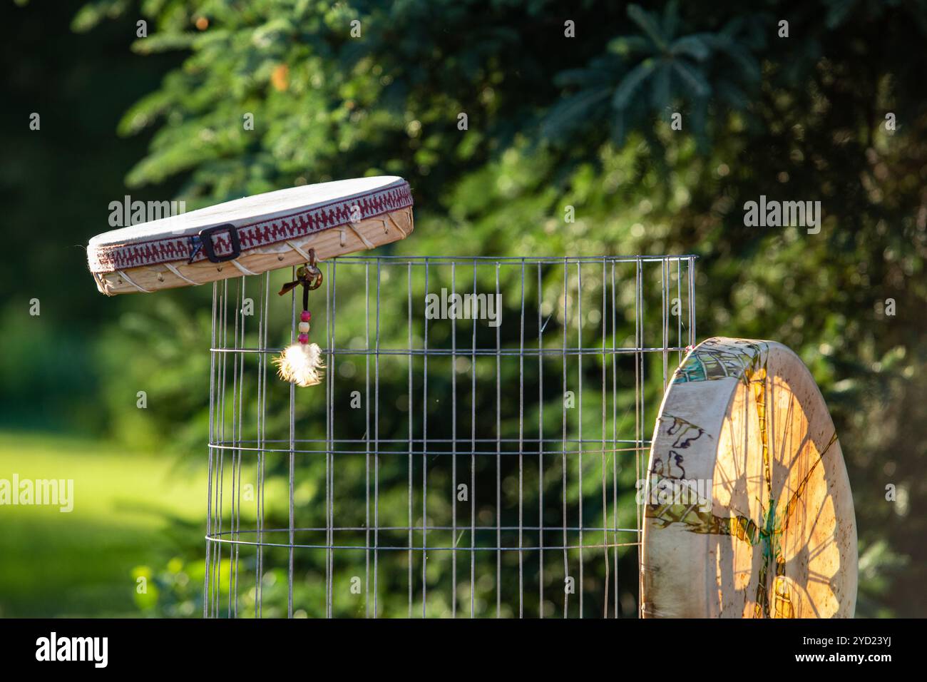 Sacred drums during spiritual singing Stock Photo - Alamy