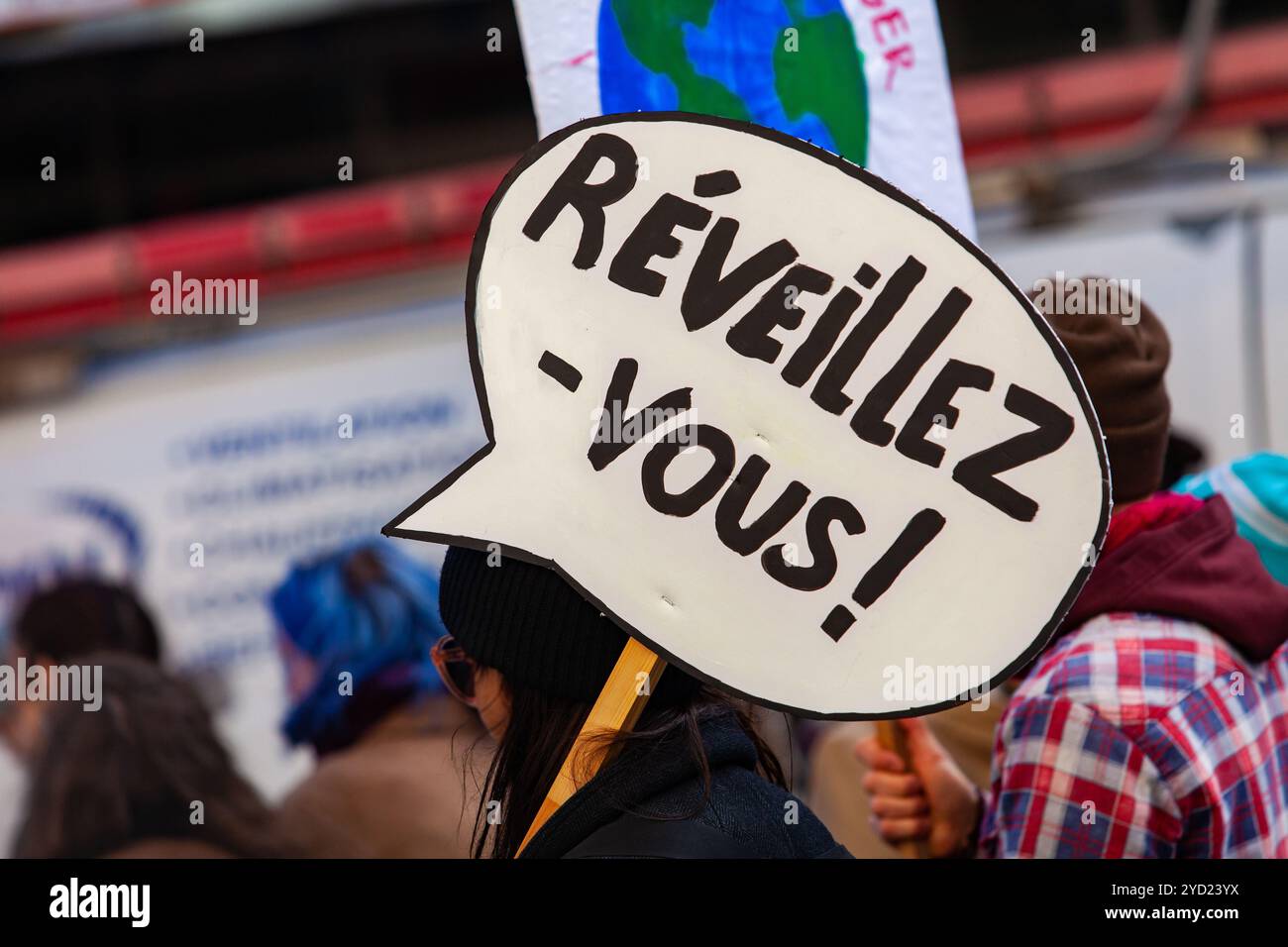 French placard at environmental protest Stock Photo - Alamy
