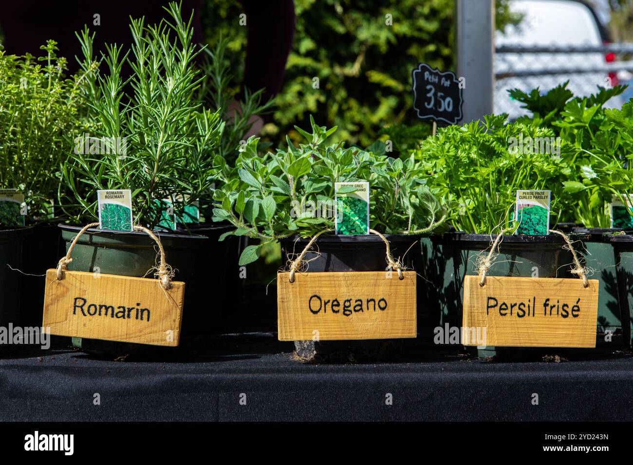 Organic produce sold at farmers market Stock Photo - Alamy