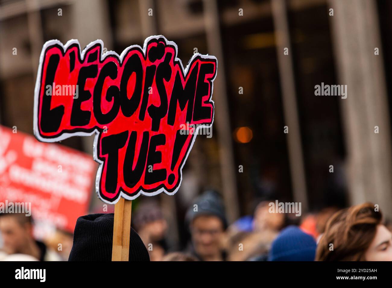 Homemade sign at environmental rally Stock Photo - Alamy