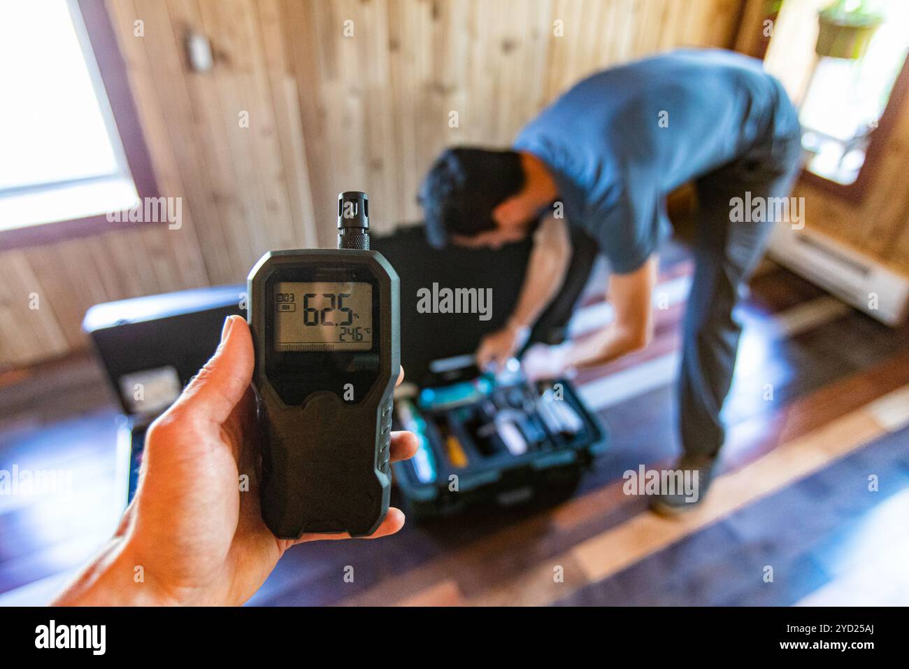 Indoor damp and air quality or IAQ testing Stock Photo - Alamy