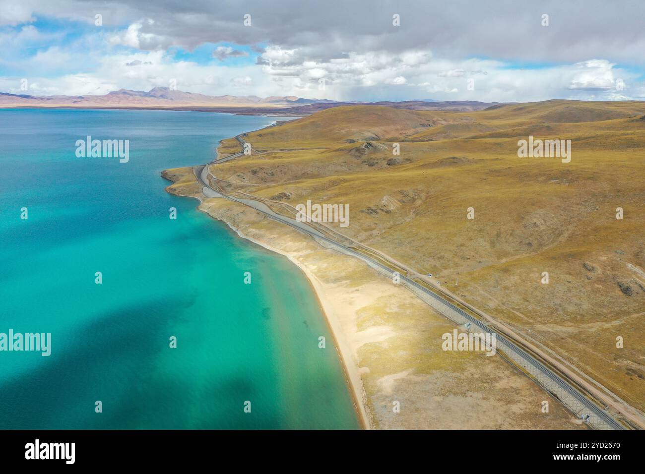 Nagqu,China.24th October 2024. Aerial photo taken on October 24, 2024 ...