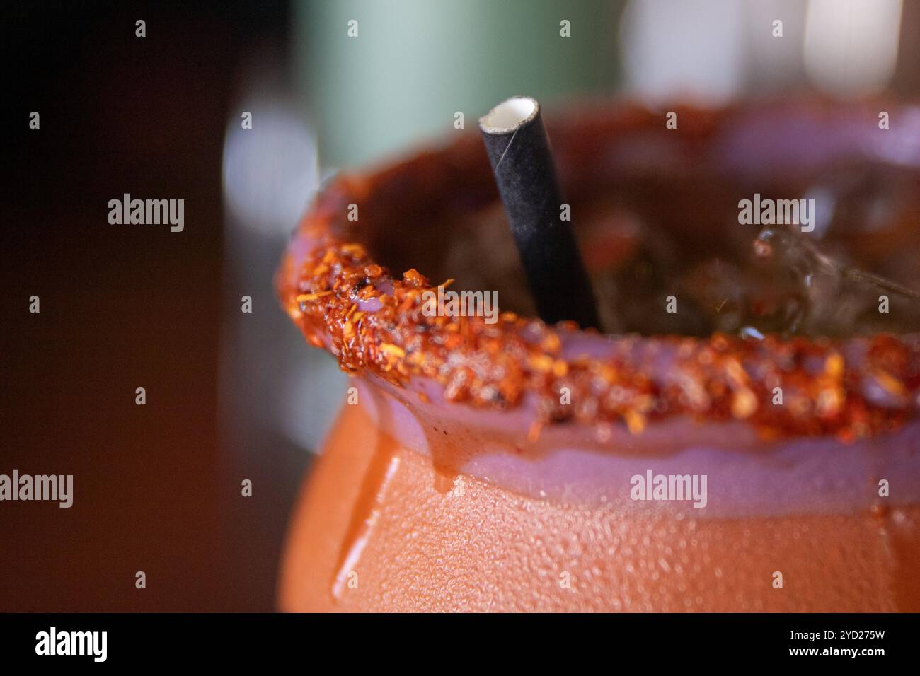 Spicy rim margarita shot up close Stock Photo - Alamy