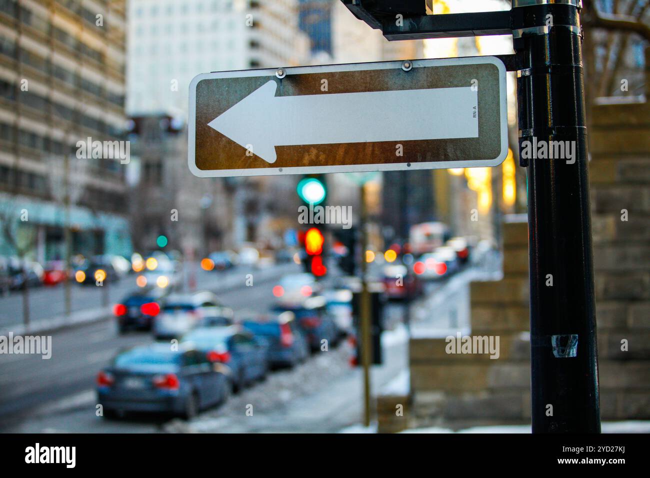One way road sign Stock Photo - Alamy