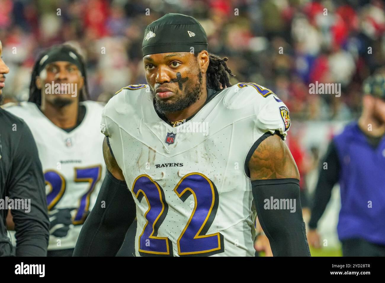 Tampa Bay, Florida, USA, October 21, 2024, Baltimore Ravens player ...