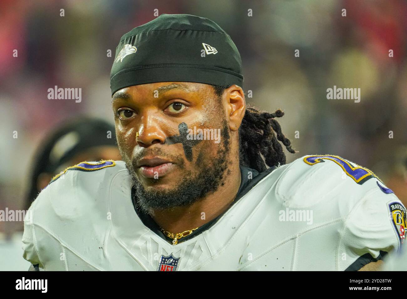 Tampa Bay, Florida, USA, October 21, 2024, Baltimore Ravens player ...