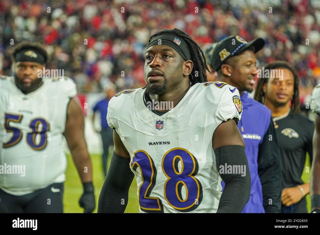 Tampa Bay, Florida, USA, October 21, 2024, Baltimore Ravens player ...