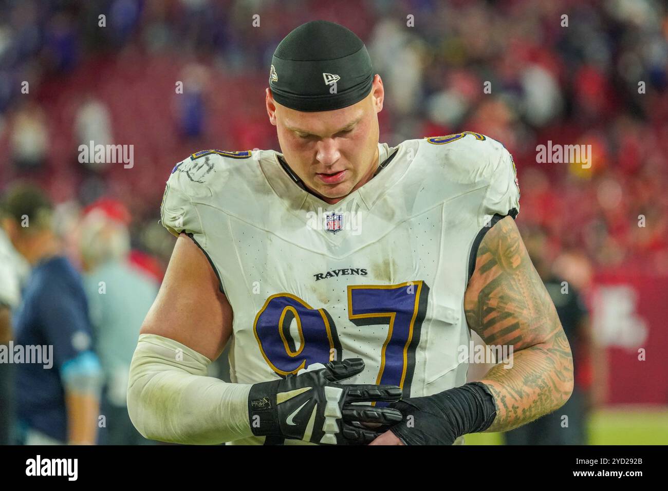 Tampa Bay, Florida, USA, October 21, 2024, Baltimore Ravens player ...