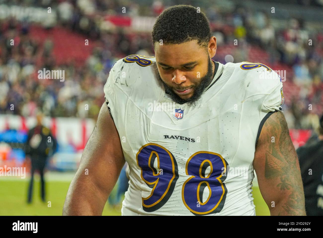 Tampa Bay, Florida, USA, October 21, 2024, Baltimore Ravens player ...