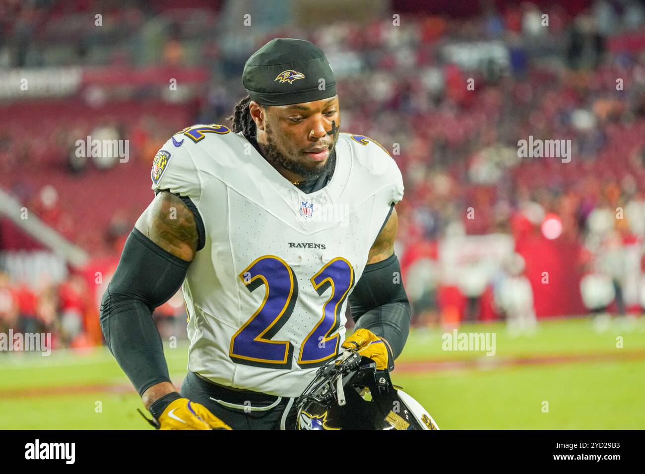 Tampa Bay, Florida, USA, October 21, 2024, Baltimore Ravens player ...