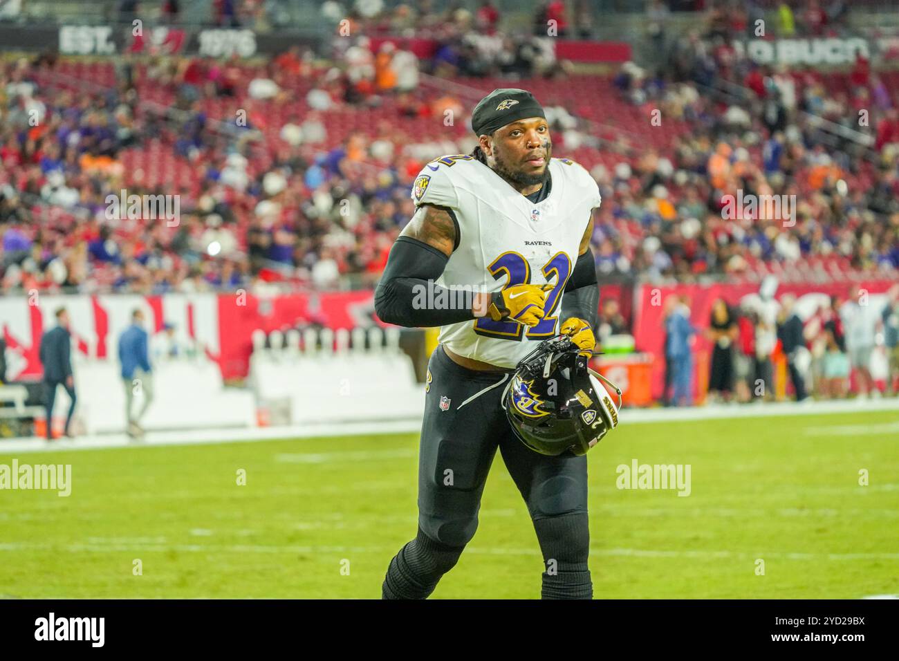 Tampa Bay, Florida, USA, October 21, 2024, Baltimore Ravens player ...