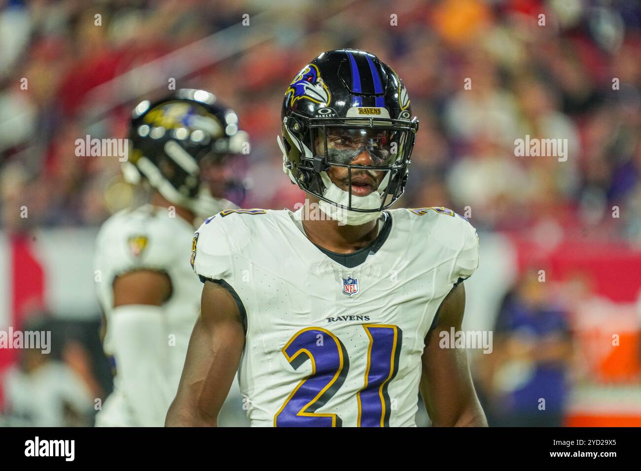 Tampa Bay, Florida, USA, October 21, 2024, Baltimore Ravens player ...
