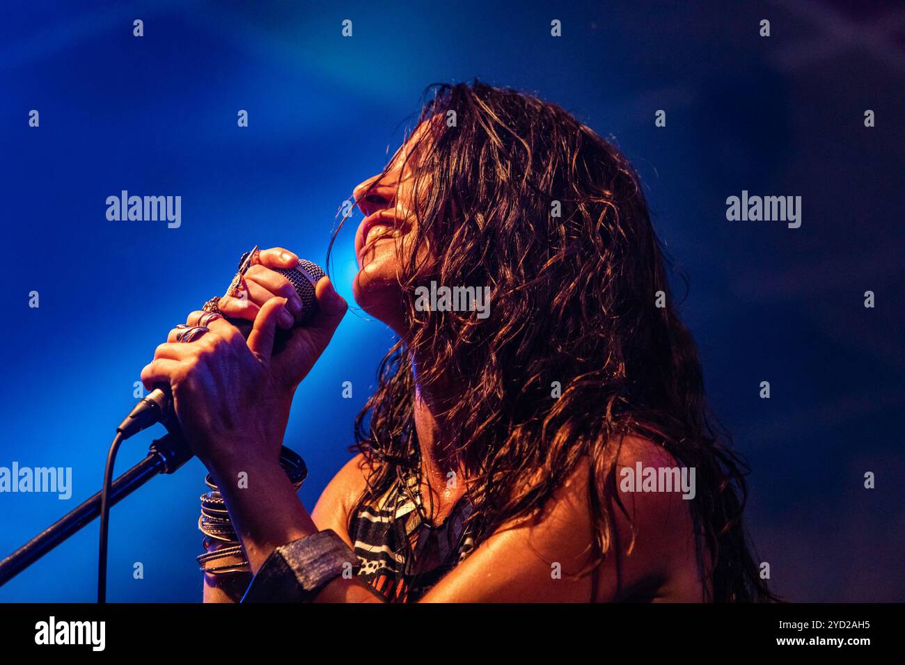Female singer performing on the stage Stock Photo - Alamy