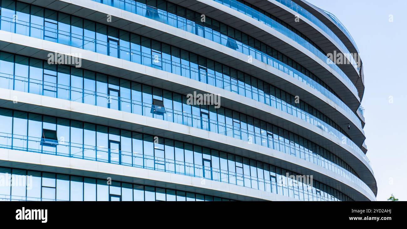 Office Building, Blue Windows. Corporate Concept Stock Photo - Alamy