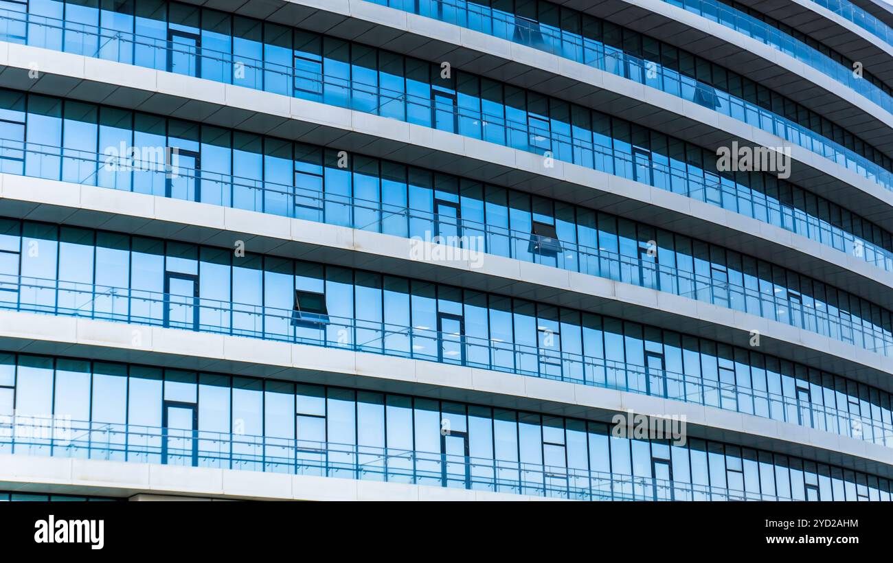 Office Building, Blue Windows. Corporate Concept Stock Photo - Alamy