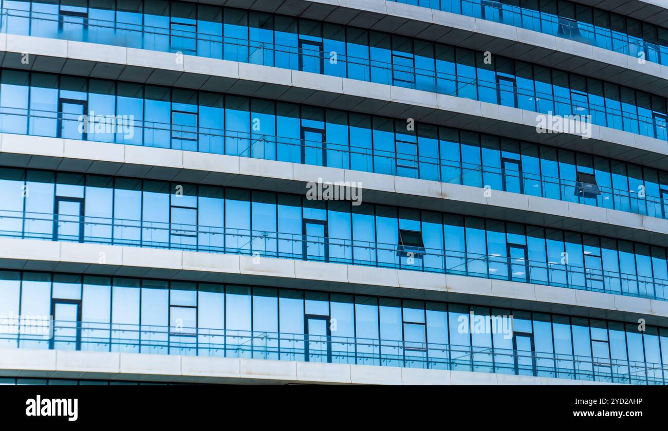 Office Building, Blue Windows. Corporate Concept Stock Photo - Alamy