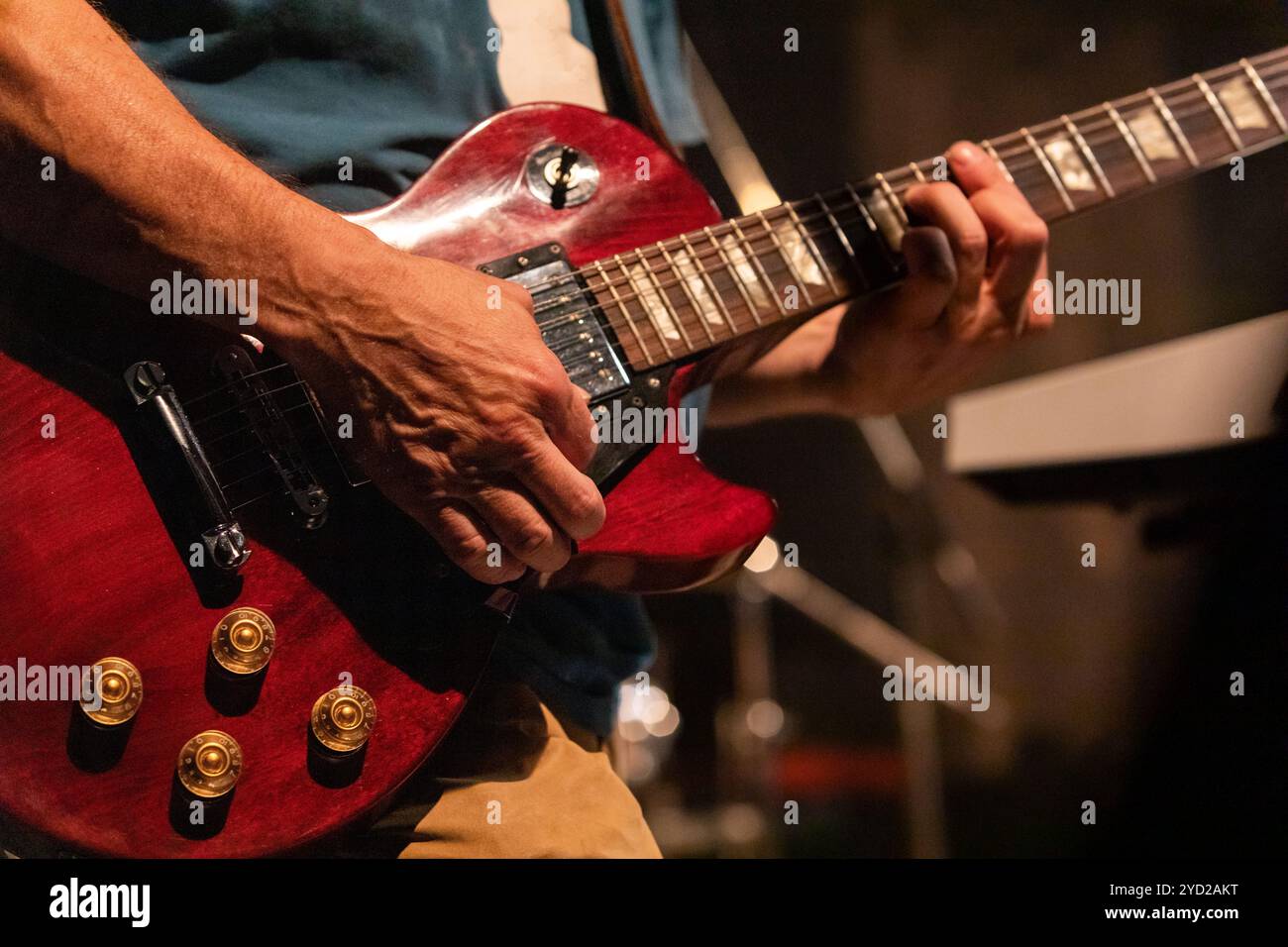 Guitar player red electric hi-res stock photography and images - Alamy