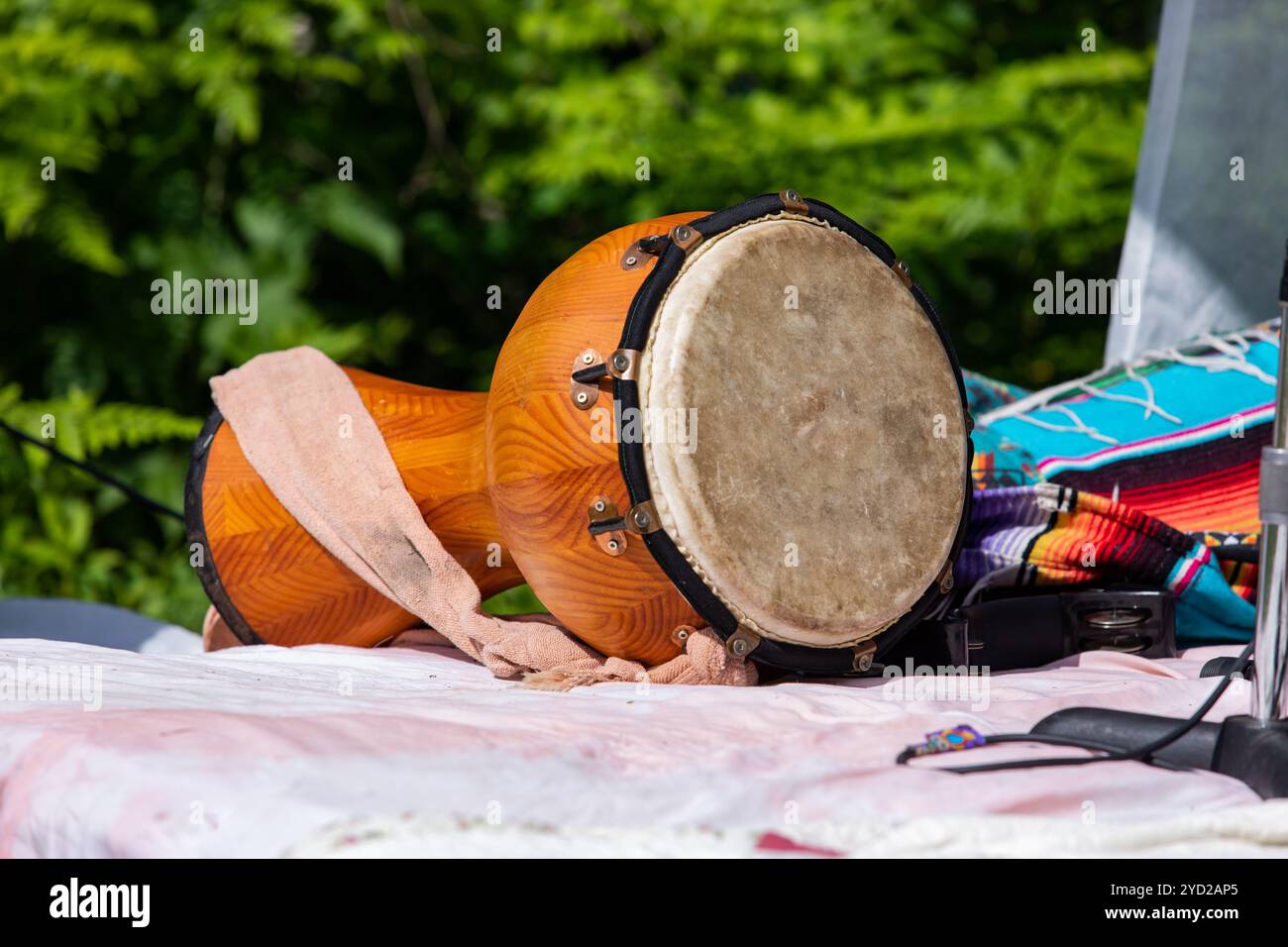 African musical instrument, djembe drum Stock Photo - Alamy