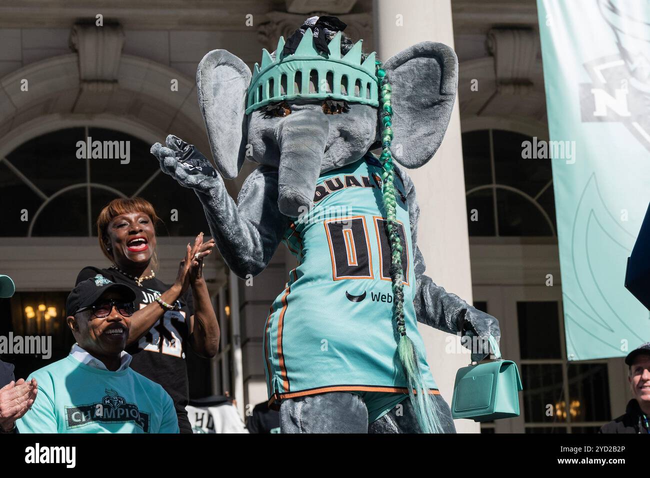 New York, NY, USA, 24 October, 2024: Ellie the Elephant, mascot of the ...