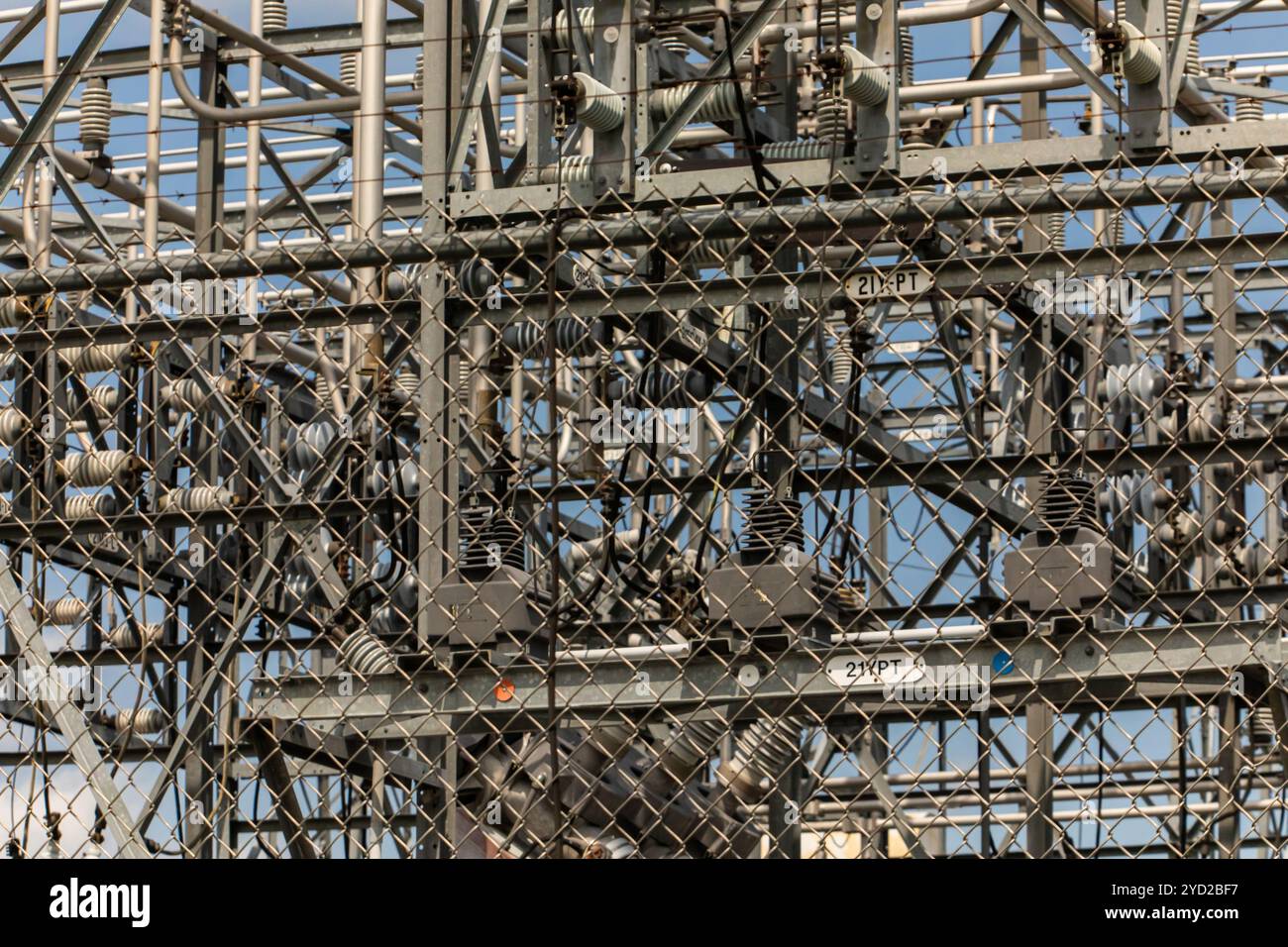 Electrical substation exterior fence Stock Photo - Alamy