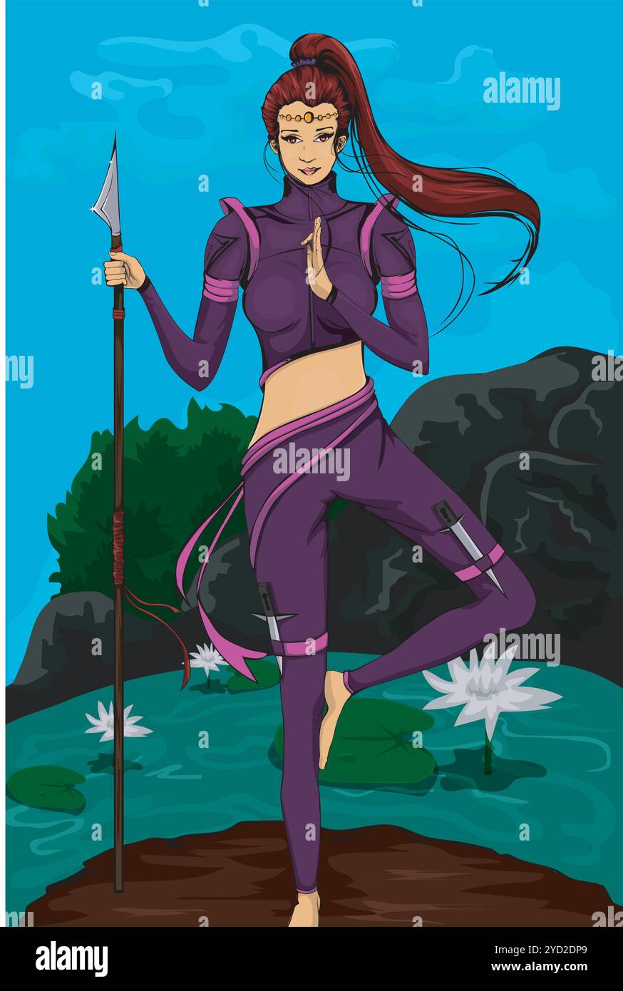 Meditation fantasy nature Stock Vector Images - Alamy