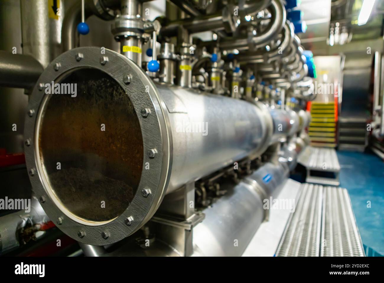 Monitoring window in an industrial brewery Stock Photo - Alamy