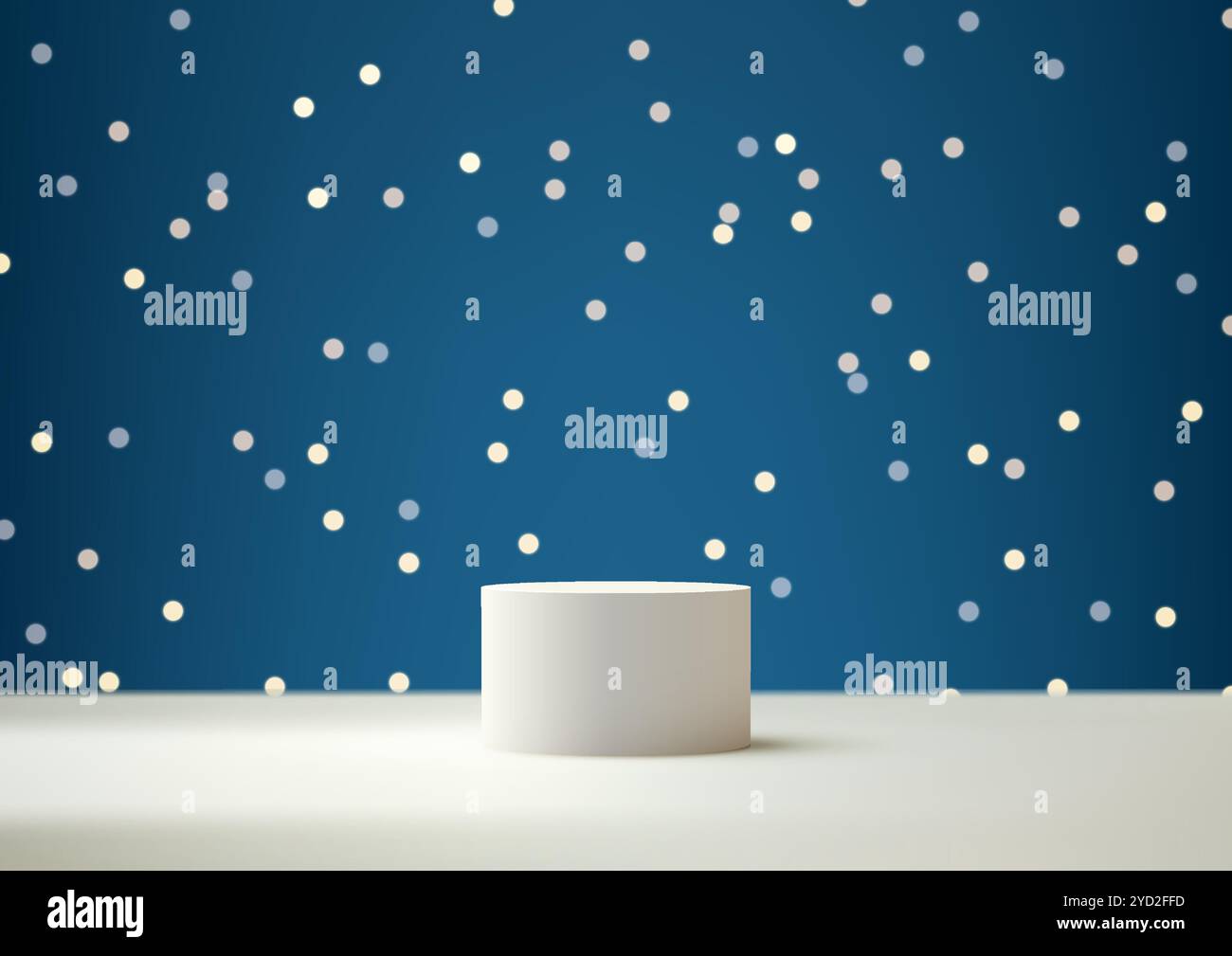 3D minimalist product display a circular white podium set against a ...