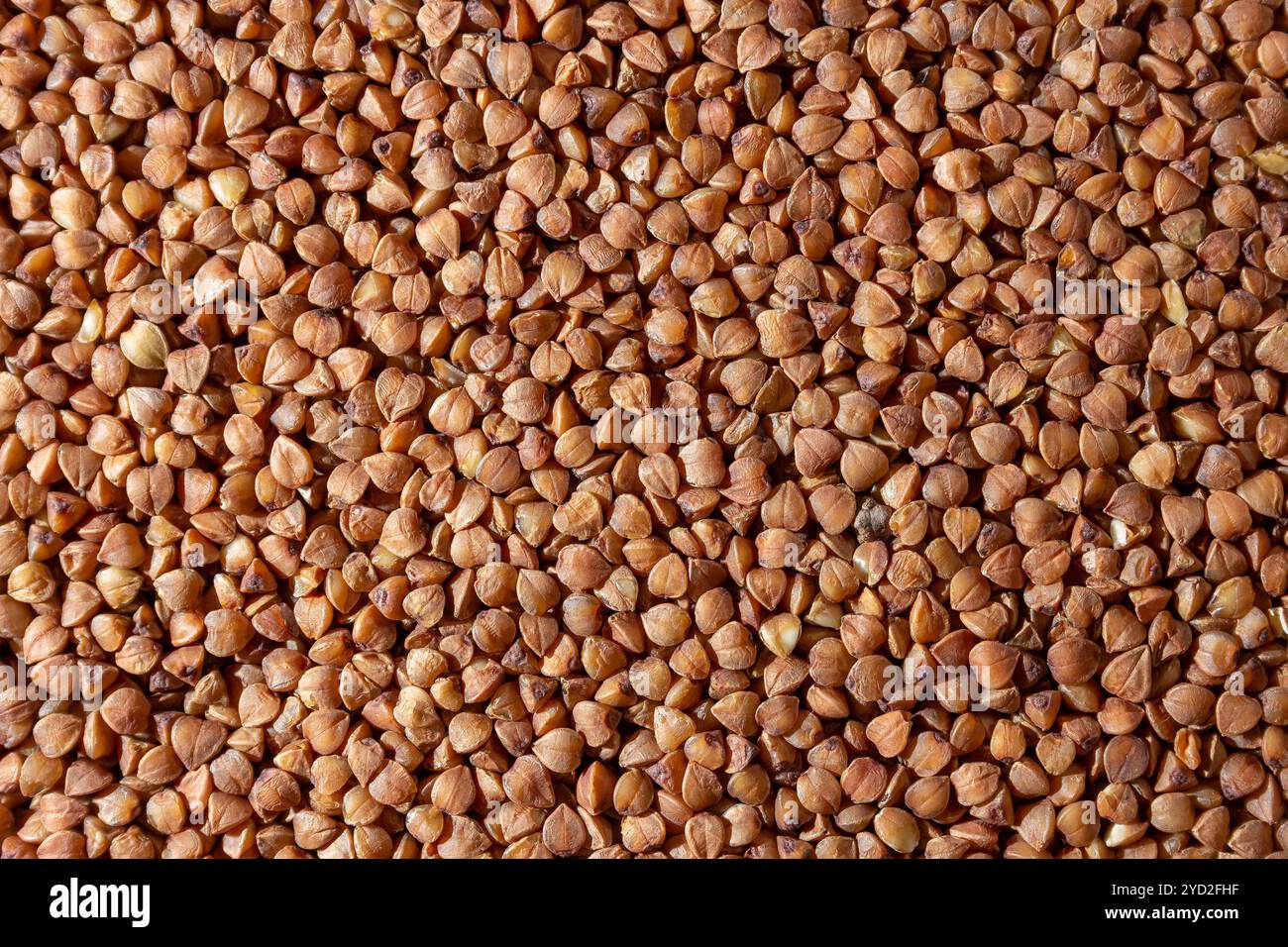 Dry Uncooked Brown Buckwheat Groats Background - Top View, Flat Lay ...