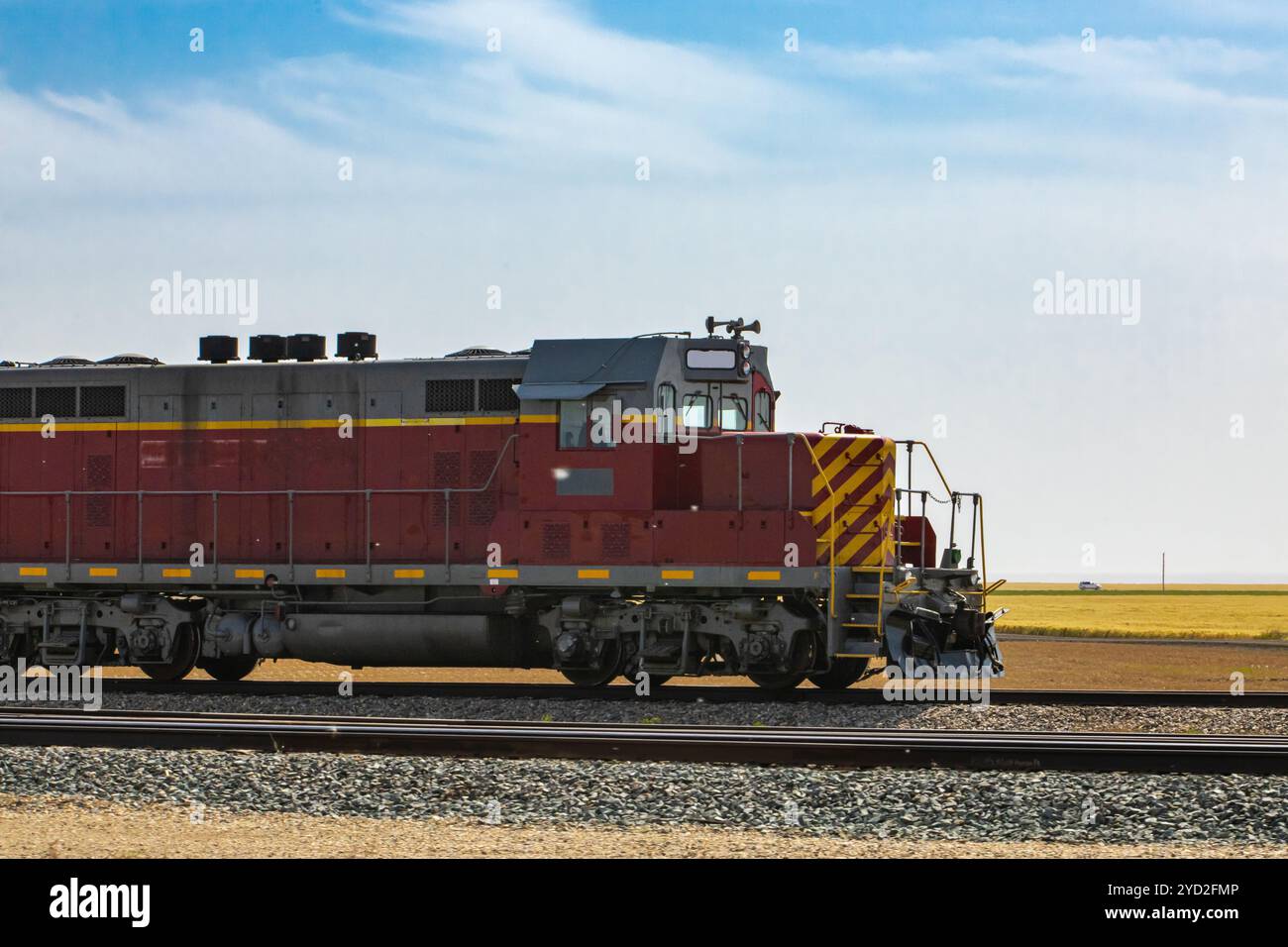 Vintage locomotive of a Canadian National Railways vintage freight ...