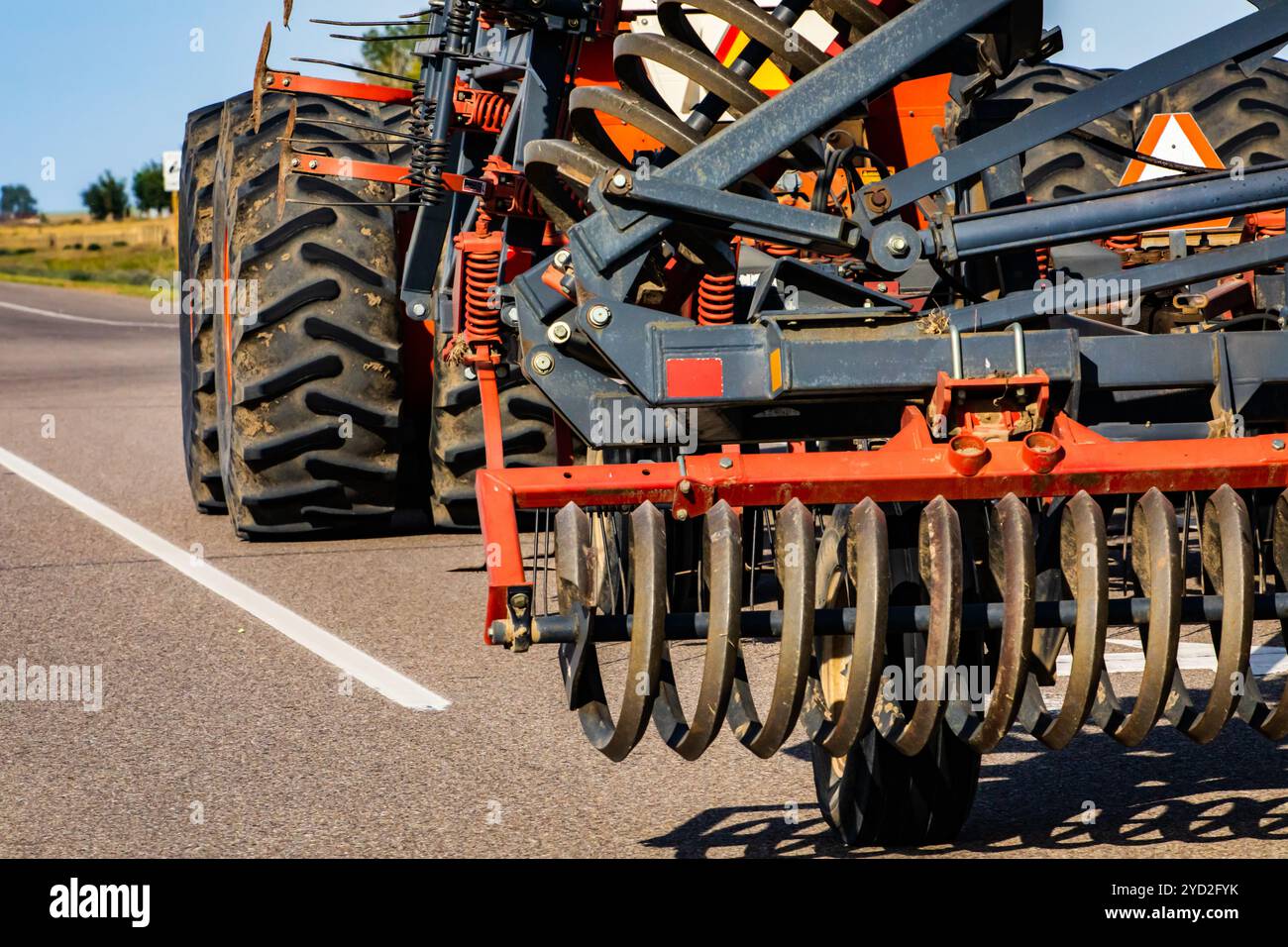 Details of large tractor plow attachment Stock Photo - Alamy