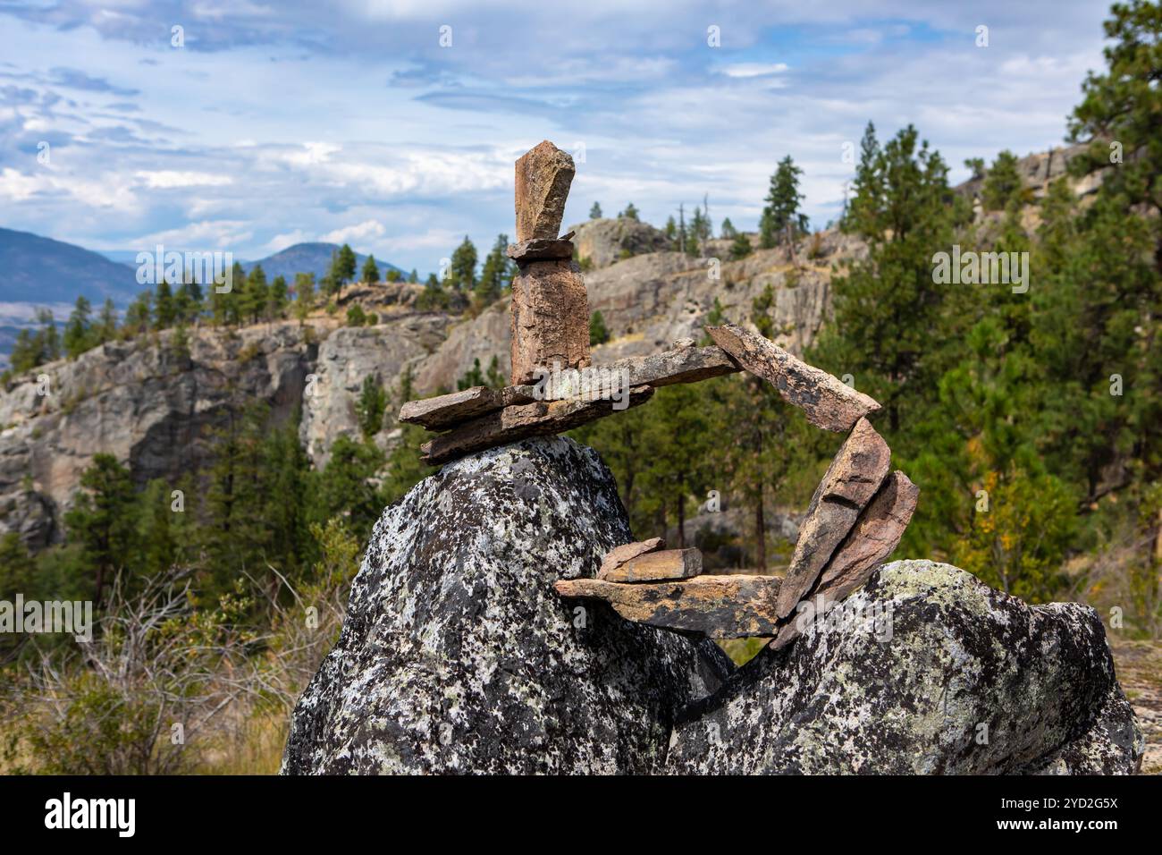 Unique stone structure, Inuitian cultural landmark Stock Photo - Alamy