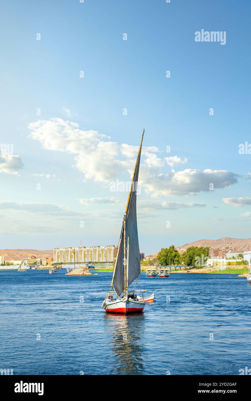 Sailboat riding on Nile Stock Photo - Alamy